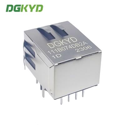 China Conector 8PIN de la red de DGKYD111B074DB2A1D RJ45 el 100M sin la lámpara con el escudo en venta