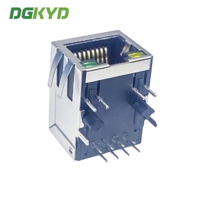 China Conector 8PIN de la red de DGKYD111B074DB2A1D RJ45 el 100M sin la lámpara con el escudo en venta
