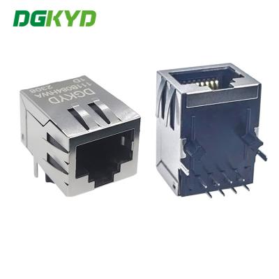 Cina Singolo connettore Crystal Head Lampless del porto RJ45 di DGKYD111B084HWA1D in vendita