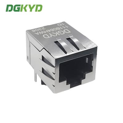 Cina Singolo connettore Crystal Head Lampless del porto RJ45 di DGKYD111B084HWA1D in vendita