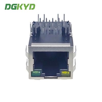 China Conector del ordenador de interfaz de red de KRJ-099YENL RJ45 con la tira de la luz del tablero de Baiyum en venta