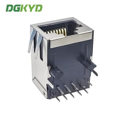 China DGKYD111Q066HWA1D Gigabit Integrated Filter RJ45 Network Connector Lightless 10PIN for sale