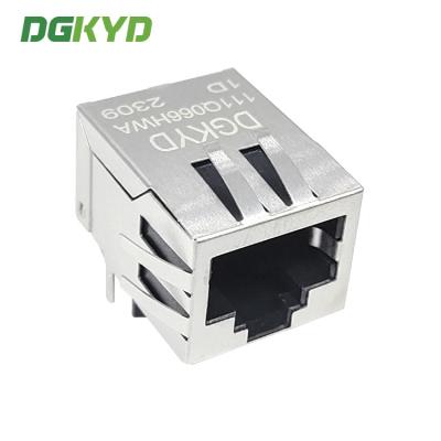 China DGKYD111Q066HWA1D Gigabit Integrated Filter RJ45 Network Connector Lightless 10PIN for sale