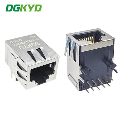 China DGKYD111Q066HWA1D Gigabit Integrated Filter RJ45 Network Connector Lightless 10PIN for sale