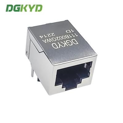 중국 빛 없는 DGKYD111B002GWA1D 단일 포트 RJ45 100M 통합된 변압기 판매용