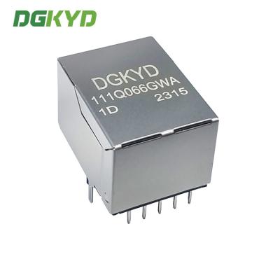 중국 빛 없는 DGKYD111Q066GWA1D RJ45 연결기 1000M 통합된 변압기 판매용