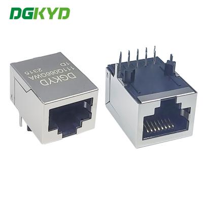 중국 빛 없는 DGKYD111Q066GWA1D RJ45 연결기 1000M 통합된 변압기 판매용