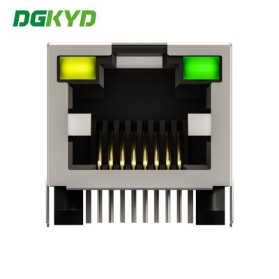 China DGKYD561188AB1A3DY1027 sin filtro Conector blindado 8P8C con enchufe de puerto de red ligero en venta