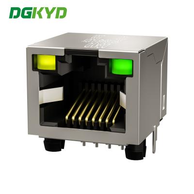 China DGKYD561188AB1A3DY1027 sin filtro Conector blindado 8P8C con enchufe de puerto de red ligero en venta