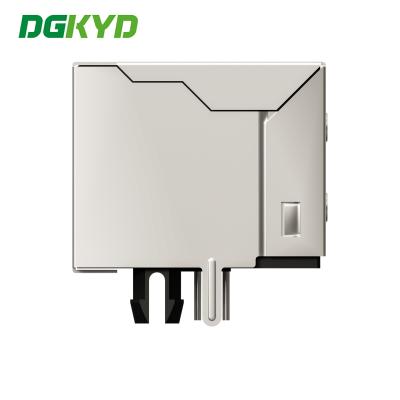 China Negro portuario del zócalo DGKYD561188GWA1DY1 solo RJ45 con Shell de cobre 8P8C PBT en venta