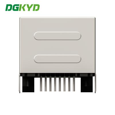 China Negro portuario del zócalo DGKYD561188GWA1DY1 solo RJ45 con Shell de cobre 8P8C PBT en venta