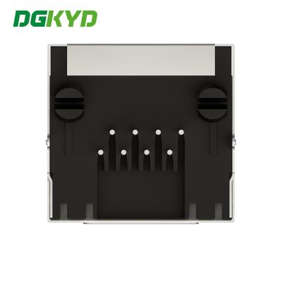 China Negro portuario del zócalo DGKYD561188GWA1DY1 solo RJ45 con Shell de cobre 8P8C PBT en venta