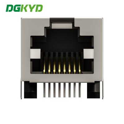 China Negro portuario del zócalo DGKYD561188GWA1DY1 solo RJ45 con Shell de cobre 8P8C PBT en venta