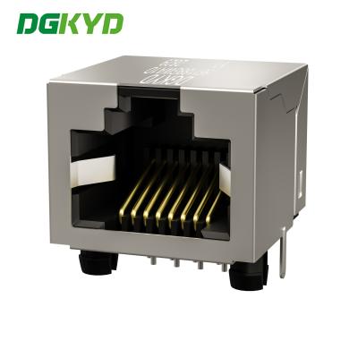 China Negro portuario del zócalo DGKYD561188GWA1DY1 solo RJ45 con Shell de cobre 8P8C PBT en venta