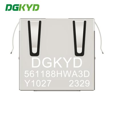 Cina DGKYD561188HWA3DY1027 singolo connettore 8P8C Lampless Crystal Head del porto RJ45 in vendita