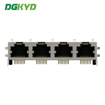 中国 RJ45 モジュラー ブロック インターフェイス Cat6 PCB ジャック イーサネット RJ45 メス コネクタ DGKYD561488HWA1DY1022 販売のため