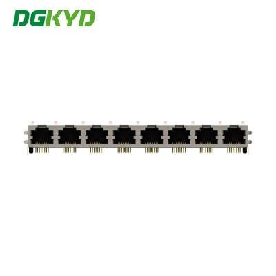 China RJ45 Protector digital RJ45 Cat5 1x8 Puerto múltiple Rj45 conectores modulares sin LED DGKYD561888HWA1DY1022 en venta