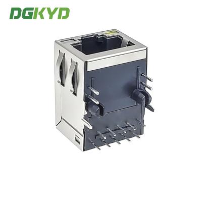 Китай Горизонтальный интерфейс RJ45 Gigabit Ethernet соединитель двуцветный световой сетевой интерфейс DGKYD211Q072FF5A4D продается