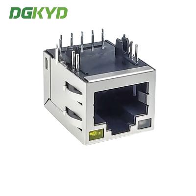 Китай Горизонтальный интерфейс RJ45 Gigabit Ethernet соединитель двуцветный световой сетевой интерфейс DGKYD211Q072FF5A4D продается