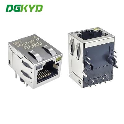Китай Горизонтальный интерфейс RJ45 Gigabit Ethernet соединитель двуцветный световой сетевой интерфейс DGKYD211Q072FF5A4D продается