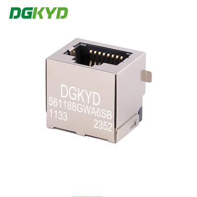 Chine DGKYD561188GWA6SB1133 prise réseau RJ45 à port unique sans interface réseau à filtre SMT à vendre