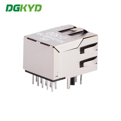 China KRJ-300POEYGNL Conector de red RJ45 de puerto único de 100 Mbps con POE RJ45 con transformer Ethernet Jack 100 Base en venta