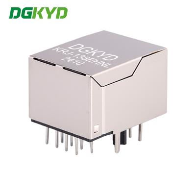 China KRJ-138EHNL 8p8c Red 100 megabit cat6 RJ45 Conector con magnetismo interno, conector registrado en venta