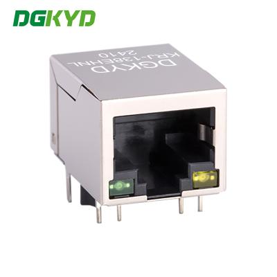 China KRJ-138EHNL 8p8c Red 100 megabit cat6 RJ45 Conector con magnetismo interno, conector registrado en venta