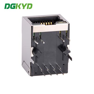 China KRJ-138EHNL 8p8c Red 100 megabit cat6 RJ45 Conector con magnetismo interno, conector registrado en venta