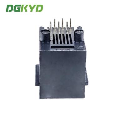 Cina DGKYD5222E1166IWA1DY4 Verticale RJ11 PCB Socket Femminile Testa 1x1 Porta 6Pin DIP Ethernet Connector Through Hole Solder in vendita