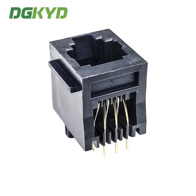 Cina DGKYD5222E1166IWA1DY4 Verticale RJ11 PCB Socket Femminile Testa 1x1 Porta 6Pin DIP Ethernet Connector Through Hole Solder in vendita
