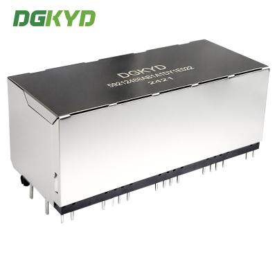 China Conector RJ45 2X4 con enchufe de malla blindada con banda de luz enchufe modular DGKYD59212488AB1A1DY1E022 en venta