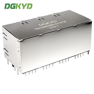 China Conector Rj45 de puertos múltiples sin filtro, interfaz modular de enchufe Ethernet Dgkyd59212488hwa1dy1a127 en venta