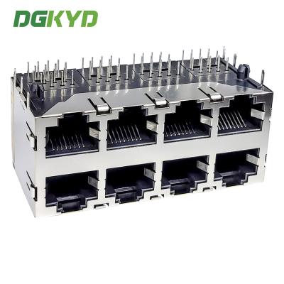 China Conector Rj45 de puertos múltiples sin filtro, interfaz modular de enchufe Ethernet Dgkyd59212488hwa1dy1a127 en venta