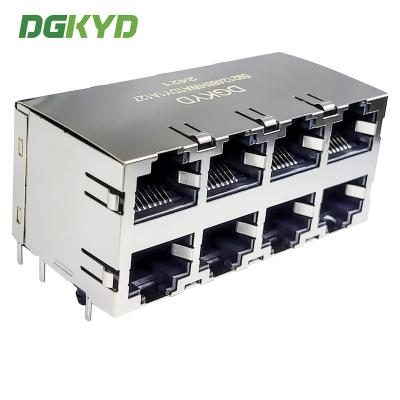 China Conector Rj45 de puertos múltiples sin filtro, interfaz modular de enchufe Ethernet Dgkyd59212488hwa1dy1a127 en venta