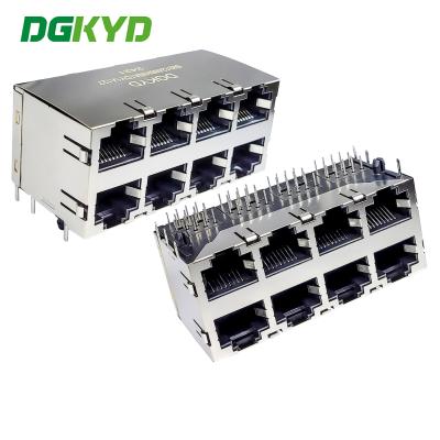 China Conector Rj45 de puertos múltiples sin filtro, interfaz modular de enchufe Ethernet Dgkyd59212488hwa1dy1a127 en venta