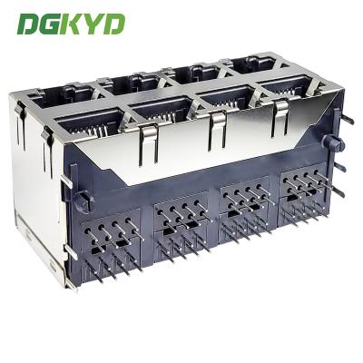 China Conector Rj45 de puertos múltiples sin filtro, interfaz modular de enchufe Ethernet Dgkyd59212488hwa1dy1a127 en venta