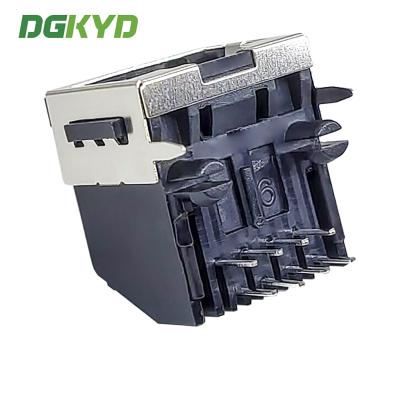 중국 DGKYD5722E1188GWA1DB3B PCB 소켓 DIP RJ45 커넥터 구멍을 통해 솔더 판매용