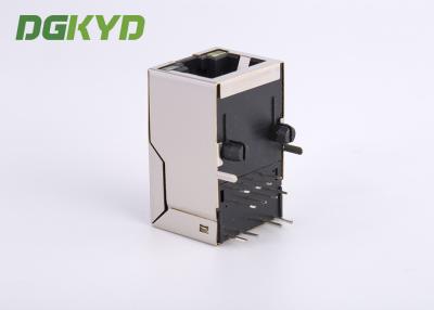 China Ethernet Jack modular RJ45 del megabit con el transformador integrado, longitud 25.4m m en venta
