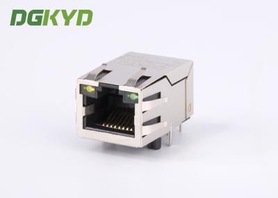 China Einzelner Port-Tab Up 100 NIEDRIGES magnetisches RJ45 Jack Module With LED zu verkaufen