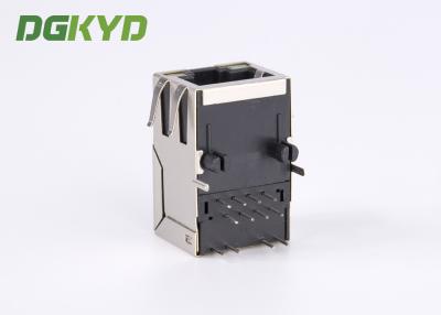 China Einzelner Port-Tab Up 100 NIEDRIGES magnetisches RJ45 Jack Module With LED zu verkaufen