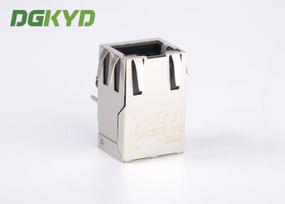 China Einzelner Port-Tab Up 100 NIEDRIGES magnetisches RJ45 Jack Module With LED zu verkaufen