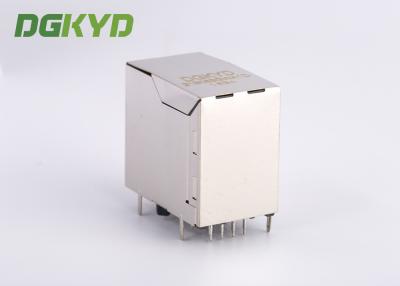 China PILA COMPENSADA protegida JACK 100 BaseT del conector del puerto dual Rj45 del Magnetics en venta