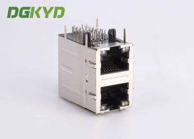 China El conector portuario RJ45 2x1 de Gigabit Ethernet Jack modular 2 compensó el St/Jk con el LED en venta
