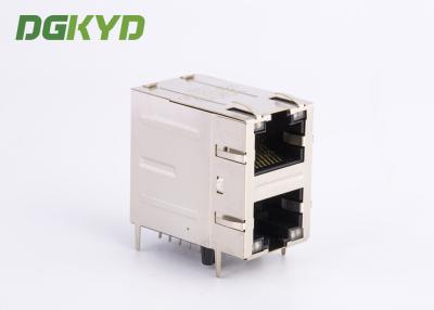 China El conector portuario RJ45 2x1 de Gigabit Ethernet Jack modular 2 compensó el St/Jk con el LED en venta