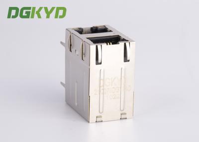 China El conector portuario RJ45 2x1 de Gigabit Ethernet Jack modular 2 compensó el St/Jk con el LED en venta