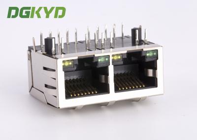China Ethernet CAT6 telegrafía el zócalo de Jack Rj 45 de la conexión con G/Y LED 1000 BASE-TX en venta