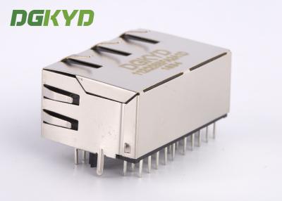 China Ethernet CAT6 telegrafía el zócalo de Jack Rj 45 de la conexión con G/Y LED 1000 BASE-TX en venta