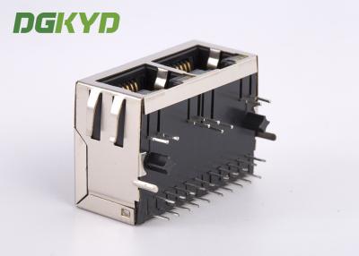 China Ethernet CAT6 telegrafía el zócalo de Jack Rj 45 de la conexión con G/Y LED 1000 BASE-TX en venta