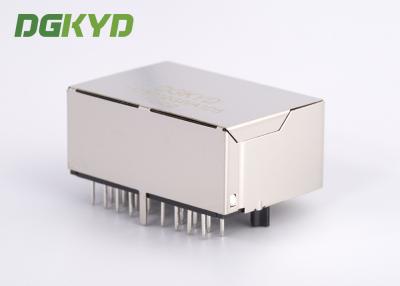 China 1 x 2 RJ45 magnético integrado portuario Jack modular 100BASE sin el LED en venta